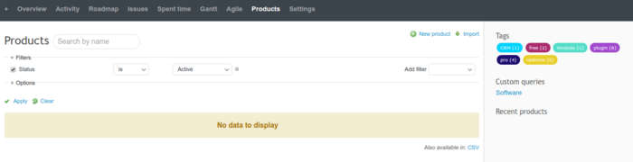 Activating Products module | RedmineUP Help | Products plugin documentation